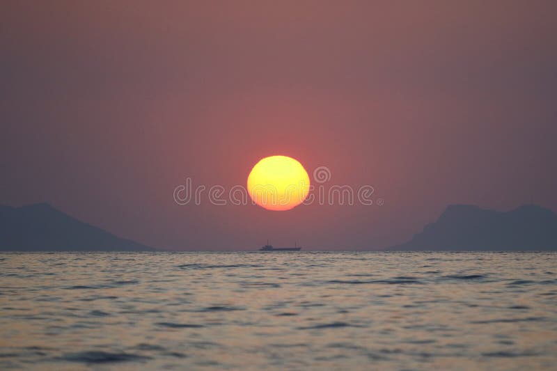 The Spectacular View of the Sunset Was Breathtaking, with the Sun ...