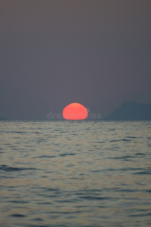 The Spectacular View of the Sunset Was Breathtaking, with the Sun ...