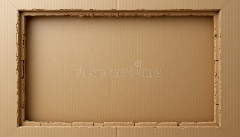 A Close-up of an Empty, Slightly Torn Cardboard Frame Stock ...