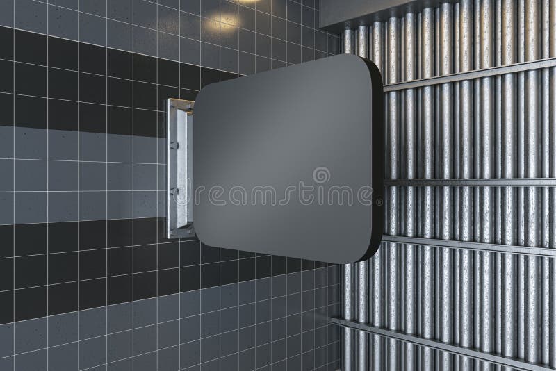 Close Up of Empty Square Black Underground Stopper on Tile Wall ...