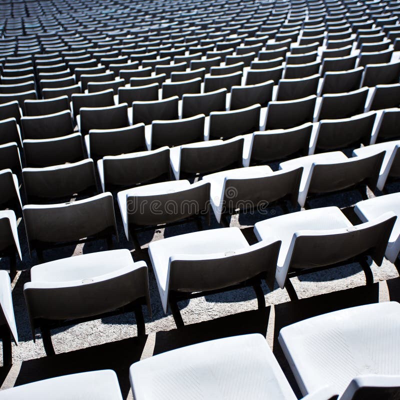 Close Up of Empty Tribune in Stadium Stock Image - Image of chair ...