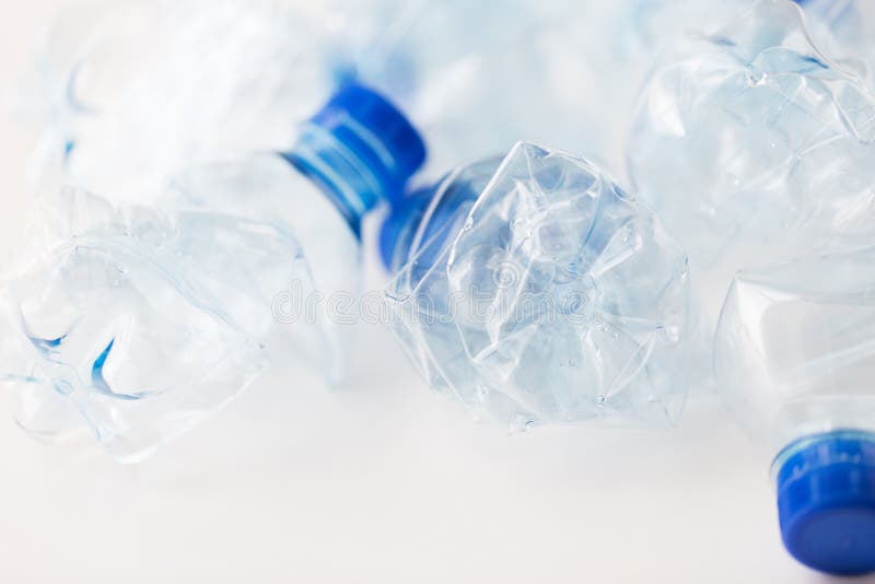 Close Up of Empty Used Plastic Bottles on Table Stock Photo - Image of ...
