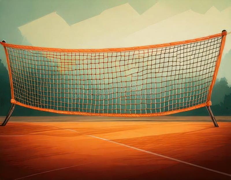 Close Up Empty Vintage Sports Net Stock Illustration - Illustration of ...