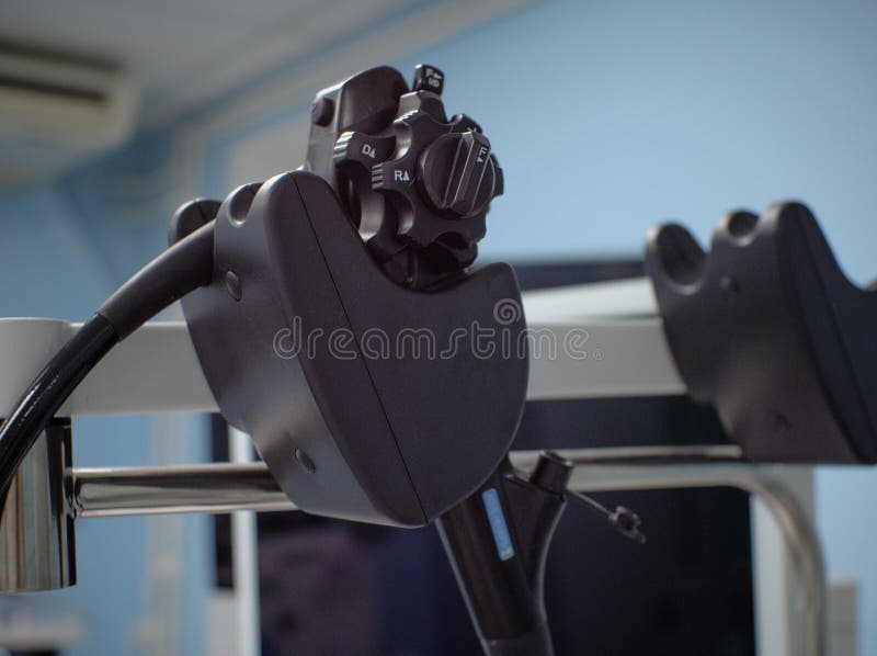 Close-up of Endoscopic Equipment. the Control Panel of the Gastroscope ...