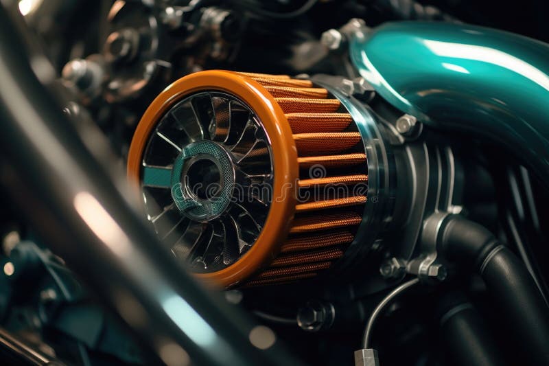 Close-up of Engine Air Intake and Filter System Stock Image - Image of ...
