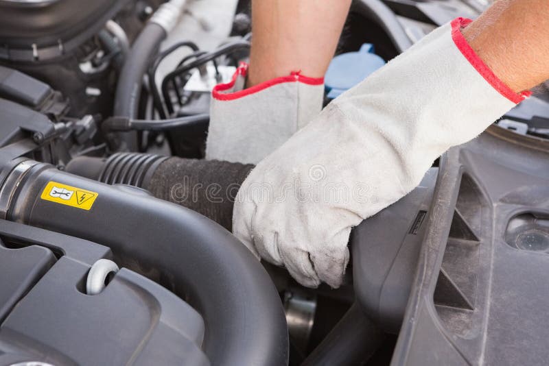Close Up of Engine in Bonnet Stock Photo - Image of road ...