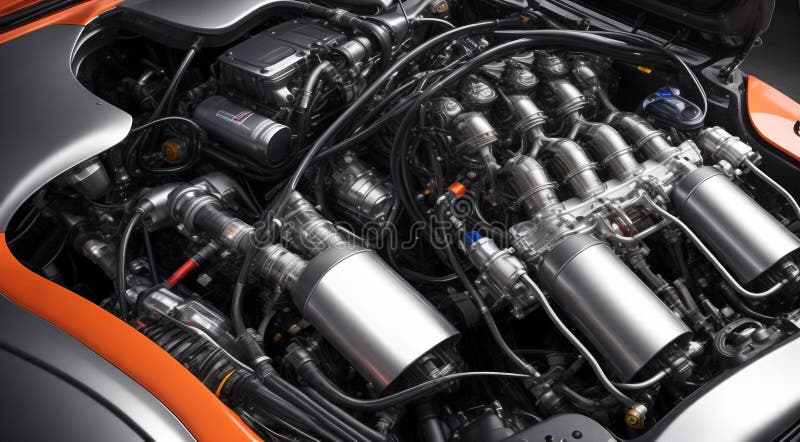 Close-up of a Engine of a Car, Car Engine, Engine Background, Car ...