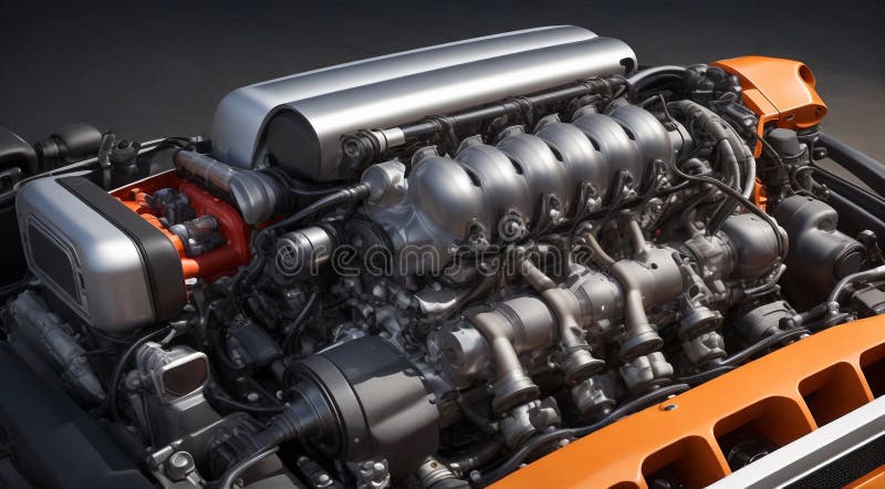 Close-up of a Engine of a Car, Car Engine, Engine Background, Car ...