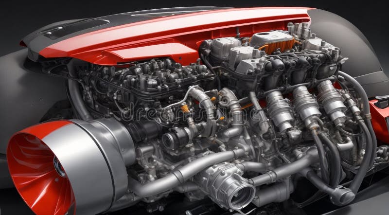 Close-up of a Engine of a Car, Car Engine, Engine Background, Car ...