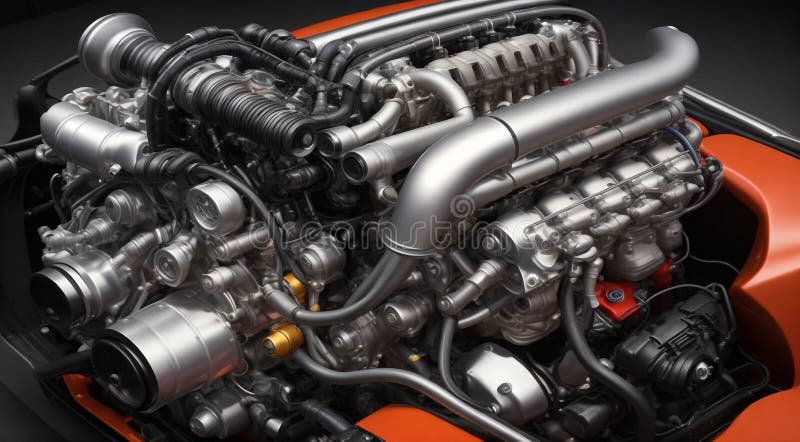 Close-up of a Engine of a Car, Car Engine, Engine Background, Car ...