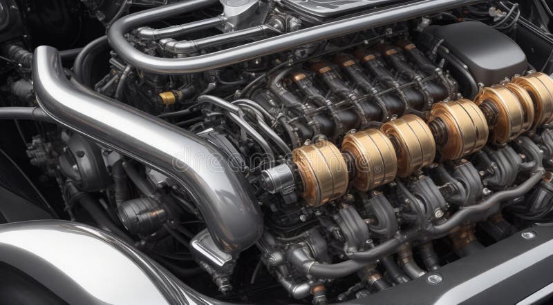 Close-up of a Engine of a Car, Car Engine, Engine Background, Car ...