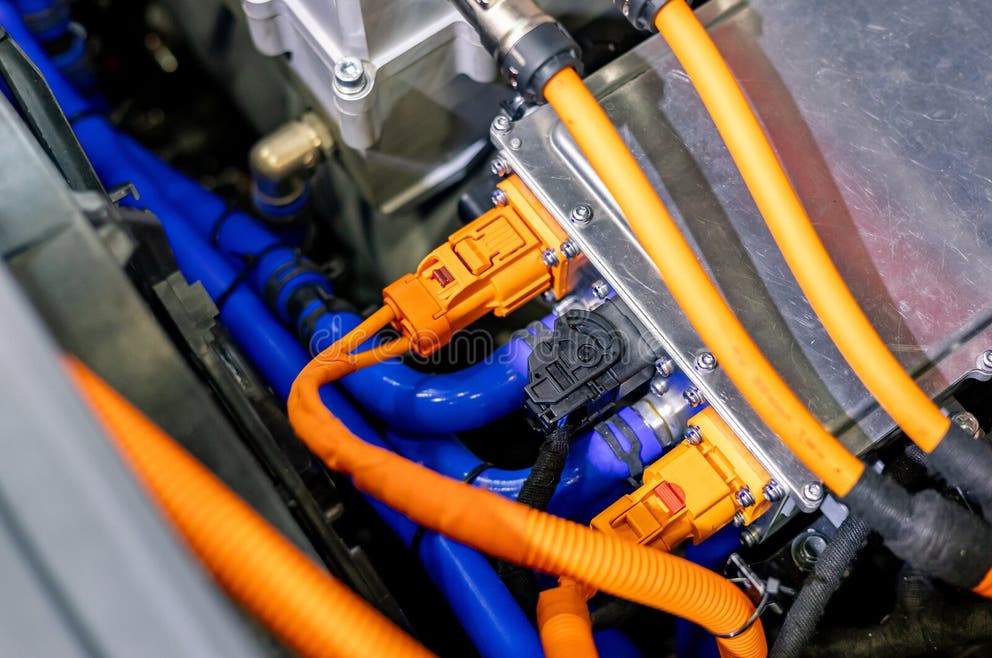 Close-up of an Engine Control Unit (ECU) in the Engine Bay. Close-up of ...
