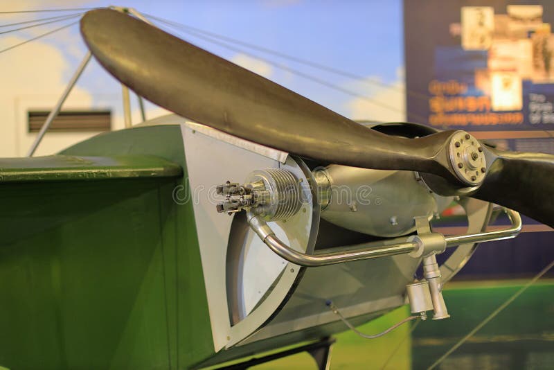 Close Up Engine and Propeller of Breguet III Vintage Plane Editorial ...