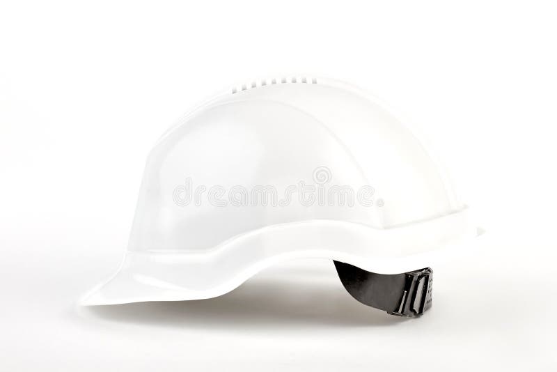 Close Up Engineer Hat Isolated. Stock Image - Image of danger, building ...