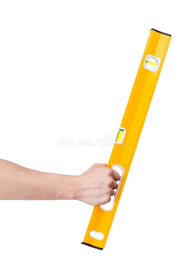 Close Up of Engineer S Level in Hand Stock Photo - Image of hand ...