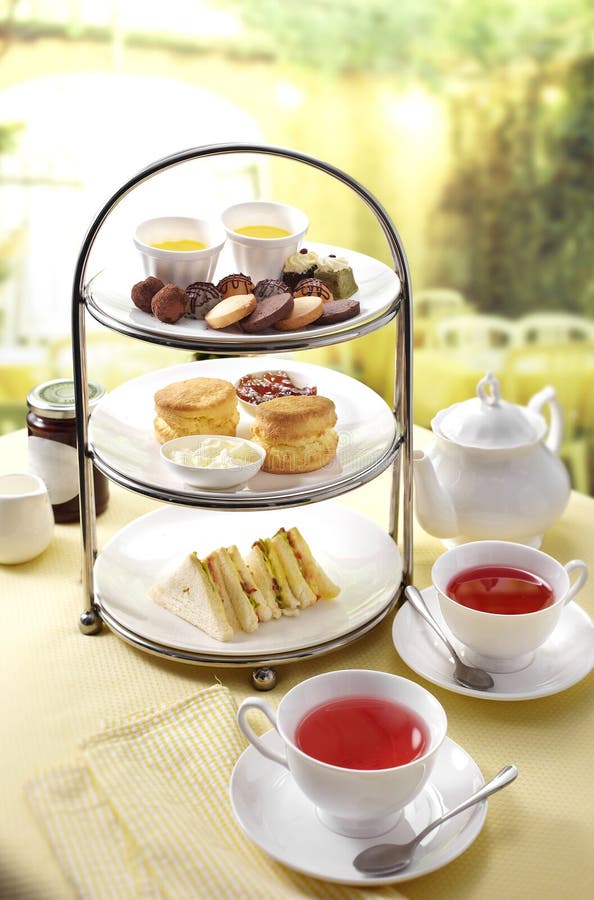 Close-up of English Afternoon Tea Combo Set Stock Photo - Image of ...