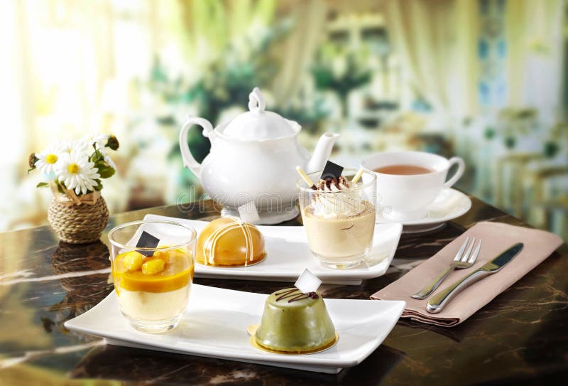 Close-up of English Afternoon Tea Combo Set Stock Photo - Image of ...