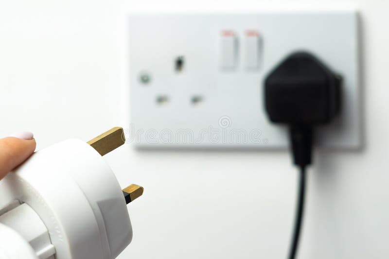 Close Up of English Socket in the Wall Stock Photo - Image of voltage ...