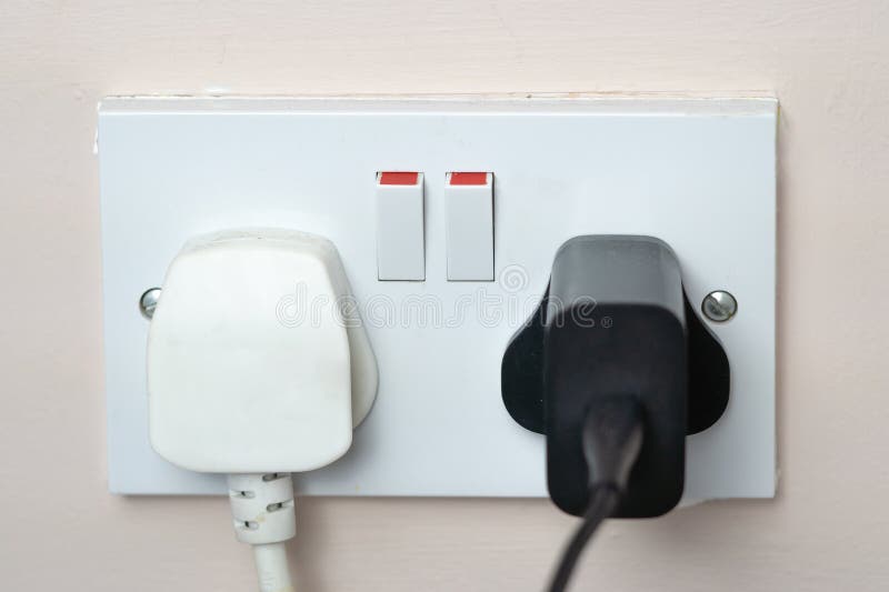 Close Up of English Socket in the Wall Stock Photo - Image of europe ...