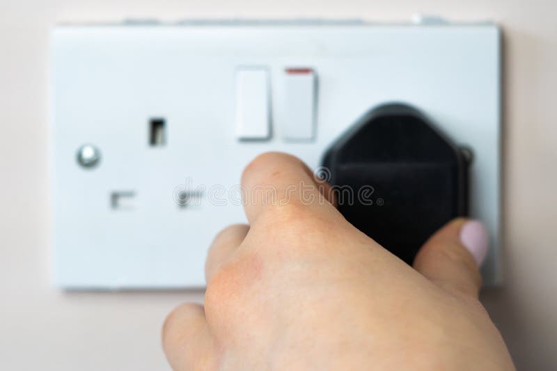 Close Up of English Socket in the Wall Stock Photo - Image of apartment ...