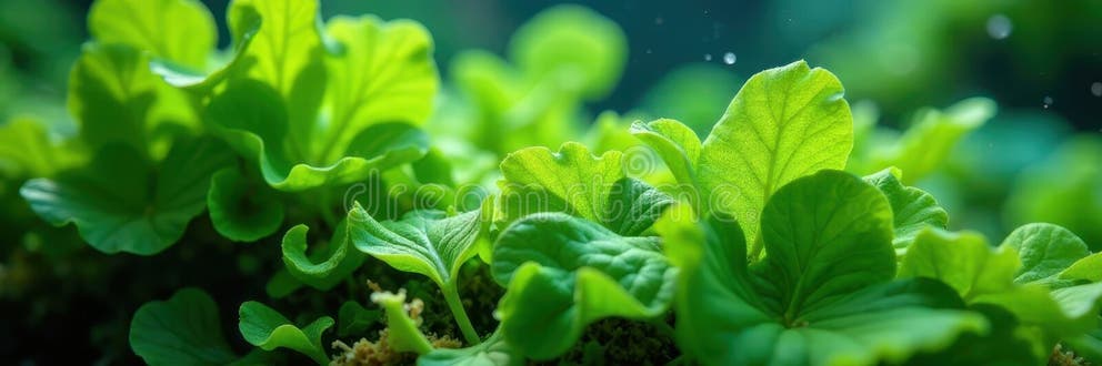 Close-up of Enhanced Algae Highlighting Color and Texture Microscopic ...