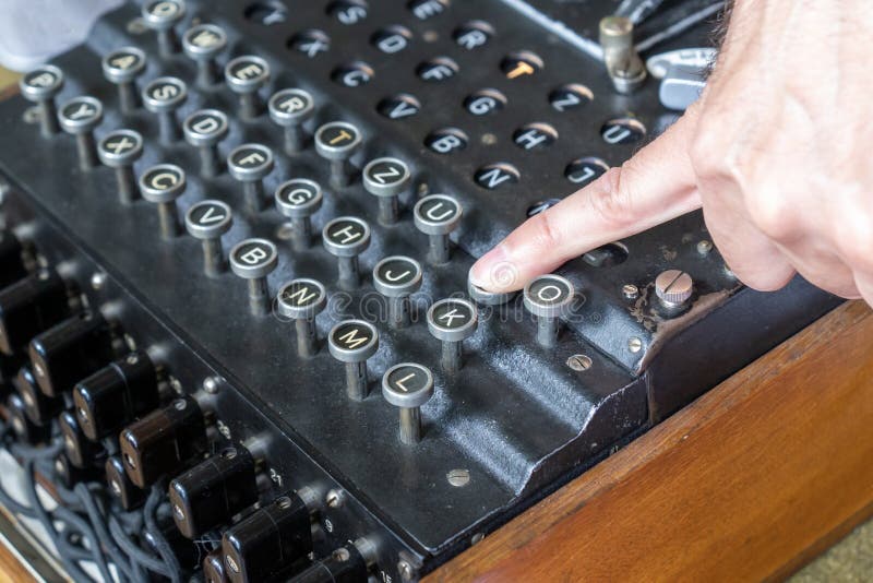 An Enigma Cipher Machine Created for Sending Messages during World War ...