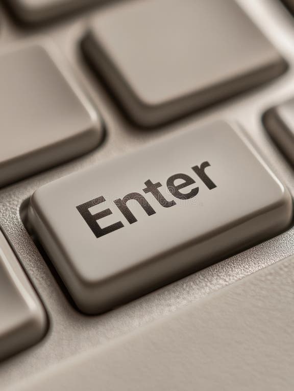 Close-up of an Enter Key on a Keyboard Stock Image - Image of gray ...