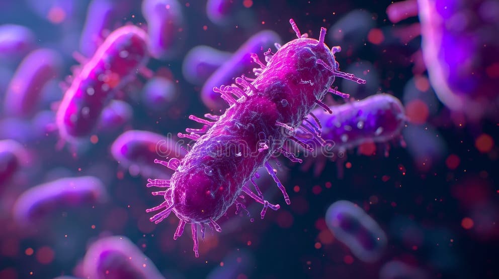 Close-up of Enterobacter Cloacae Bacteria Under Microscope AI Generated ...