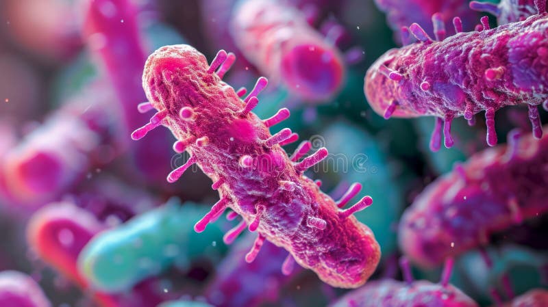 Close-up of Enterobacter Cloacae Bacteria Under Microscope AI Generated ...