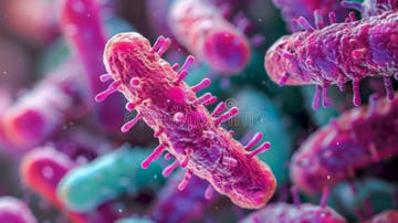 Close-up of Enterobacter Cloacae Bacteria Under Microscope AI Generated ...
