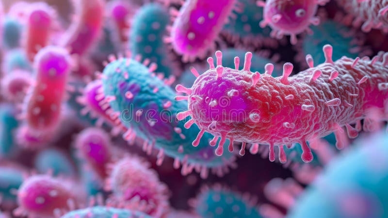Close-up of Enterobacter Cloacae Bacteria Under Microscope AI Generated ...