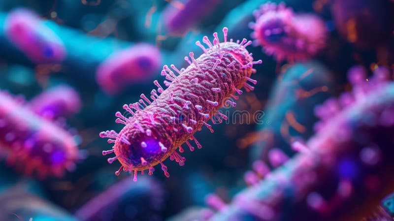 Close-up of Enterobacter Cloacae Bacteria Under Microscope AI Generated ...