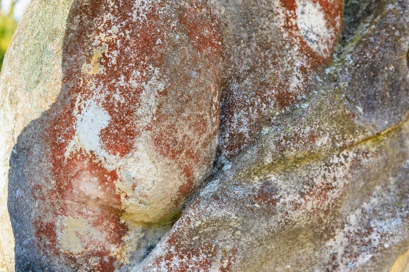 Close-up of Eroded Rock Surface with Colorful Patterns and Textures ...