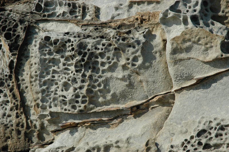 A Close-up of Eroded Rocks. Stock Image - Image of erosion, seaside ...