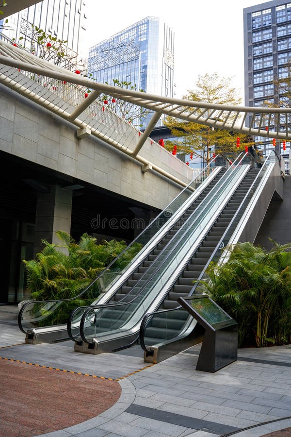 Close-up of an Escalator in the City Stock Image - Image of home, water ...