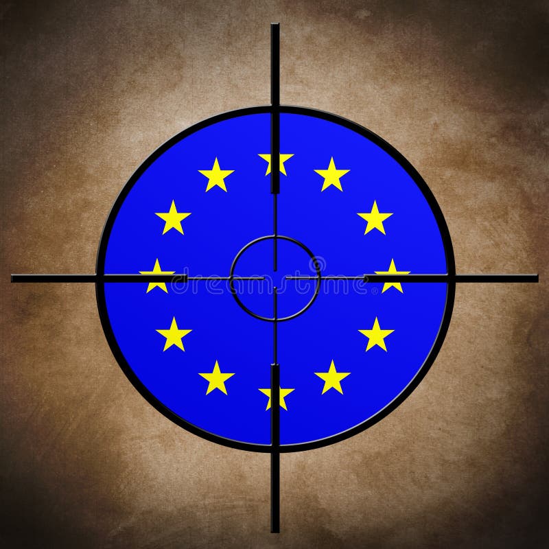 EU flag target stock illustration. Illustration of flag - 166808379