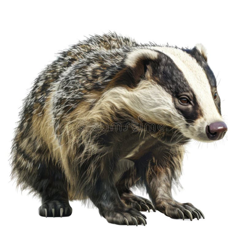 A Close-up of a European Badger with a Black Background Stock Photo ...