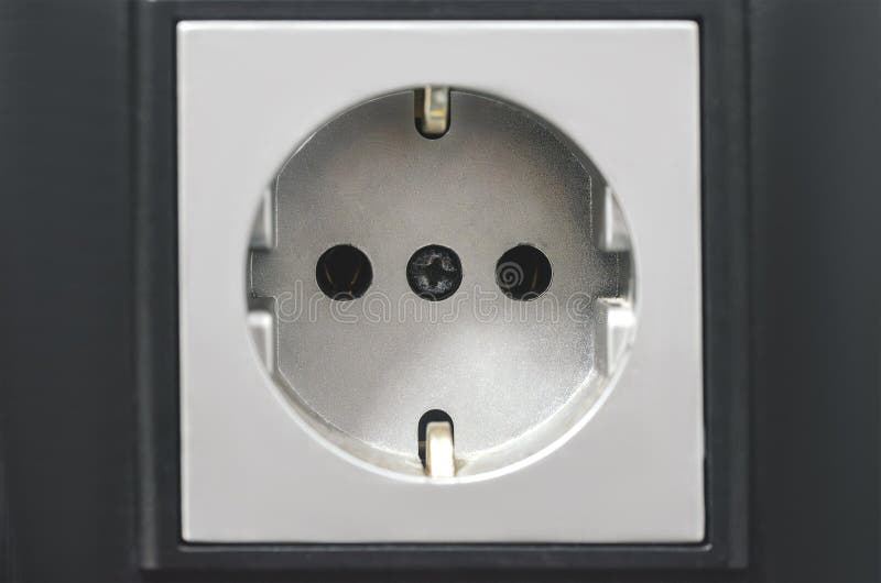 European Electrical Power Socket Stock Photo - Image of closeup, plug ...