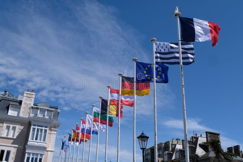 Alignment of Flags of Various Countries Stock Illustration ...