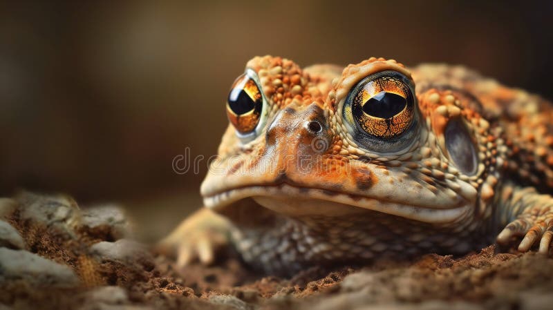 Close-up of a European Toad (Bufo Bufo) Stock Illustration ...