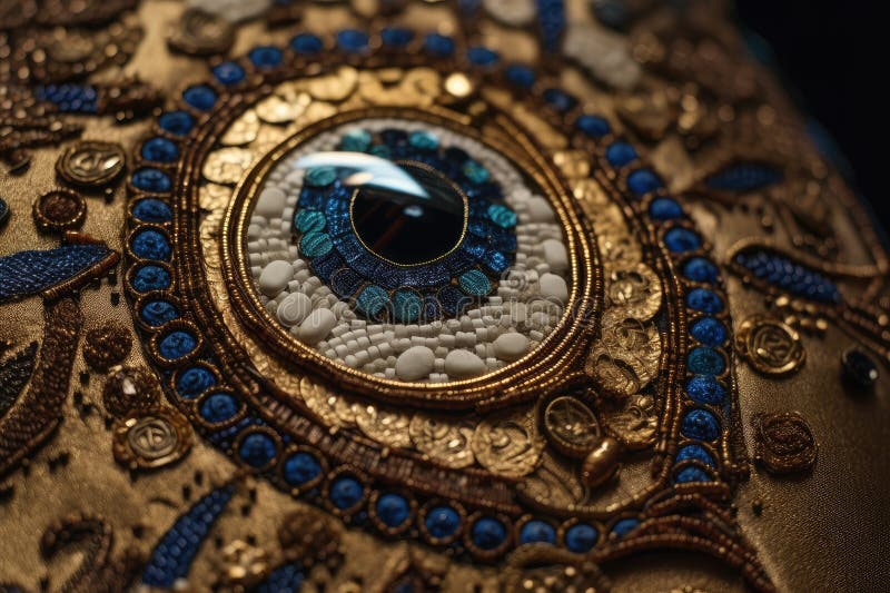 Close-up of Evil Eye, with Intricate Details Visible Stock Illustration ...