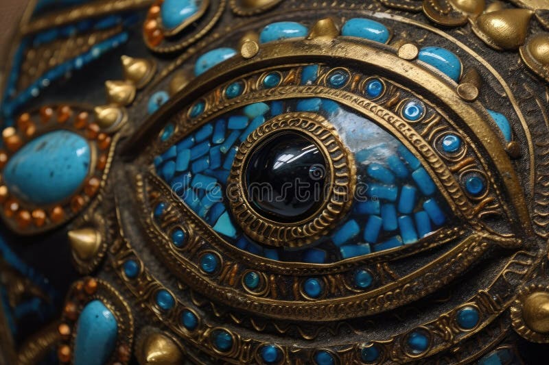 Close-up of Evil Eye, with Intricate Details Visible Stock Illustration ...