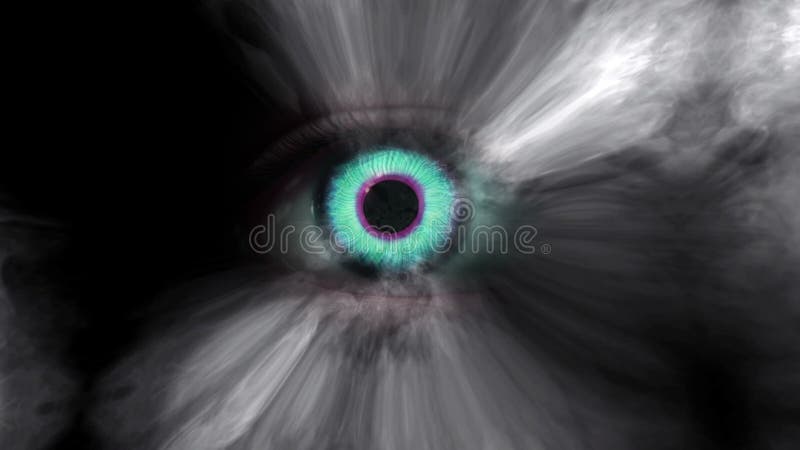 Close Up of Evil Scary Eye on Spooky Background Stock Video - Video of ...