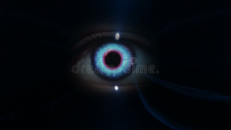 Close Up of Evil Scary Eye on Spooky Background Stock Video - Video of ...