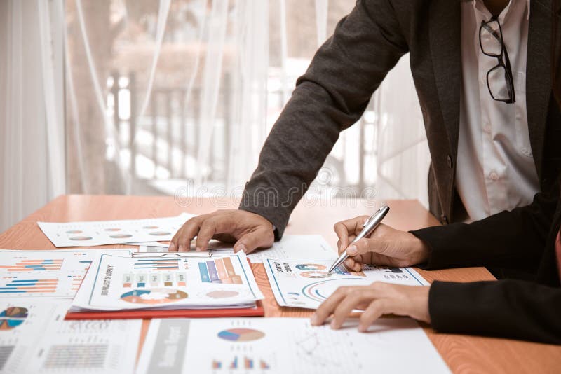 Close Up of Executive Managing Director. Check Big Project Report Stock ...