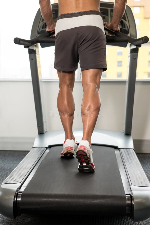 Close-up Exercising on a Treadmill Stock Photo - Image of fitness ...
