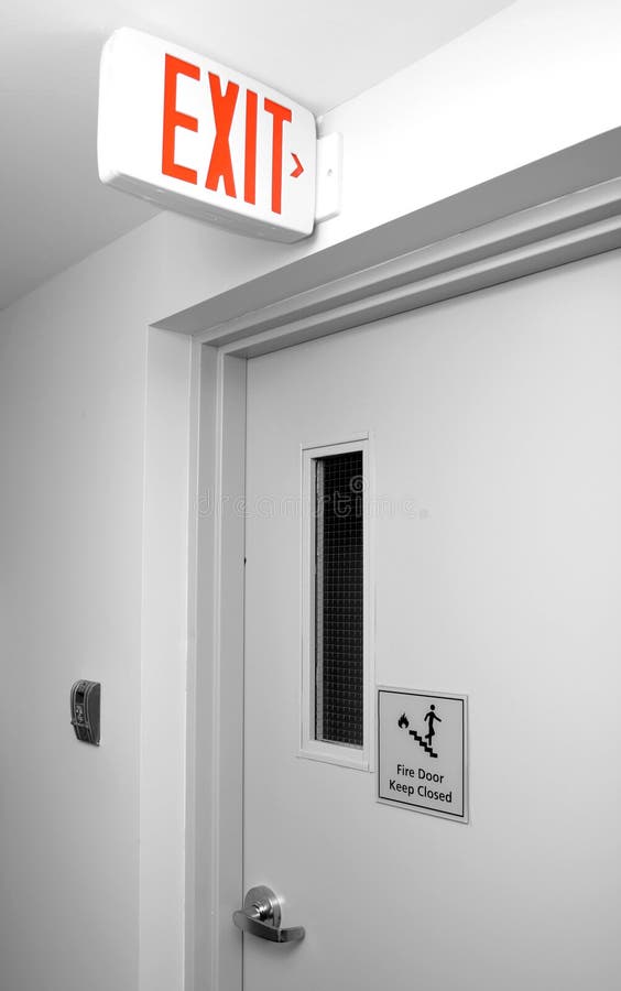 Emergency exit door stock image. Image of close, fire - 40088491