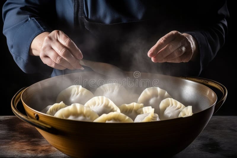 Close-up of Expert Hands Making Delicious Homemade Dumplings with ...