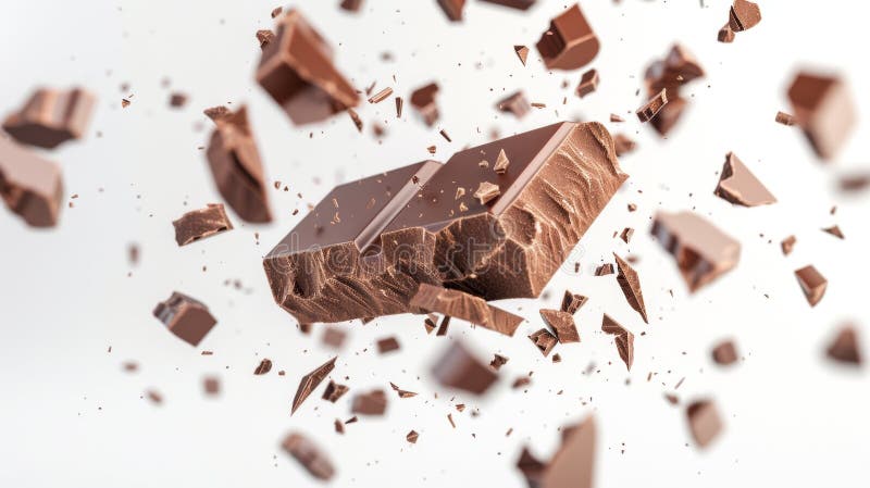 Close-up of Exploding Chocolate Pieces, Generative AI Stock Image ...
