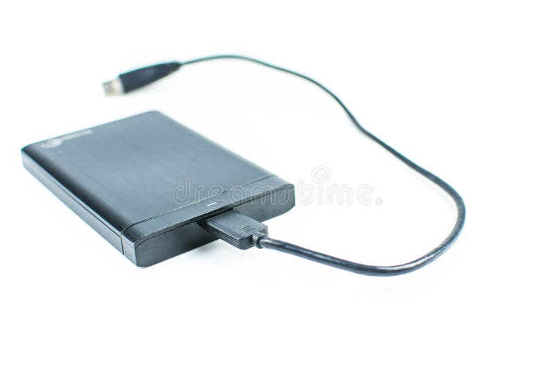 Close Up of External Hard Disk Drive for Connect To Laptop. HDD Stock ...